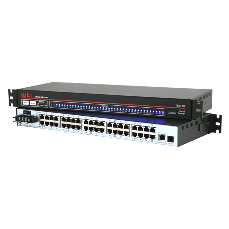 TSM-40DC Console Server (40) Port RJ45 -48V DC | WTI - Western ...
